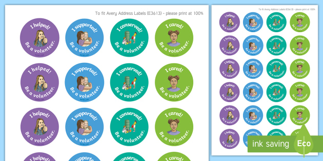 I Volunteered Badges