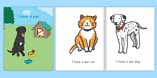 Pets Emergent Reader eBook - pets, family pet, class pet, emergent reader