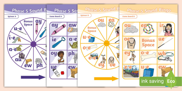 Phase 5 Sound Bingo with Spinner Game