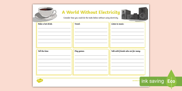 A World Without Electricity Activity (teacher made)