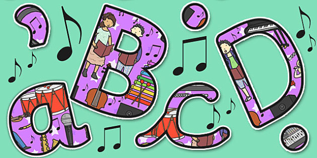 Music Themed A4 Display Lettering (teacher made)