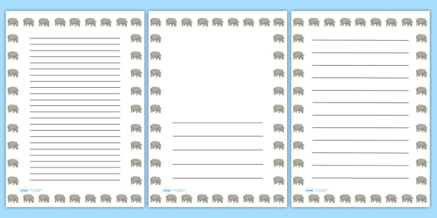 Rhino Portrait Page Borders- Portrait Page Borders