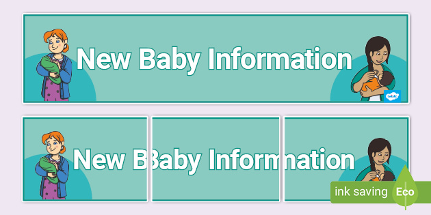 New Baby Information Display Banner (teacher made)