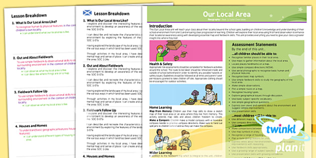 Geography: Our Local Area KS1 Planning Overview CfE