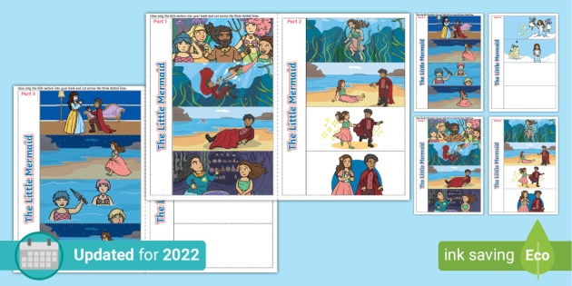 The Little Mermaid Story Writing Flap Book (teacher made)