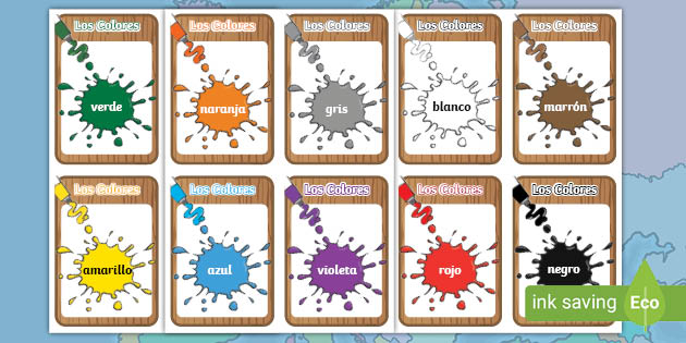 Spanish Color Words Fish Color Words On Crayons English/Spanish