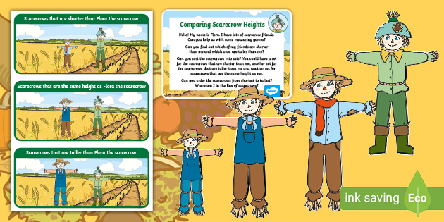 👉 Comparing Scarecrow Heights Maths Activity