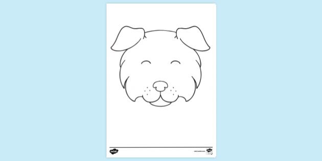 Cute Dog Face Coloring Page 28 Dog Coloring Pages (Free Printable