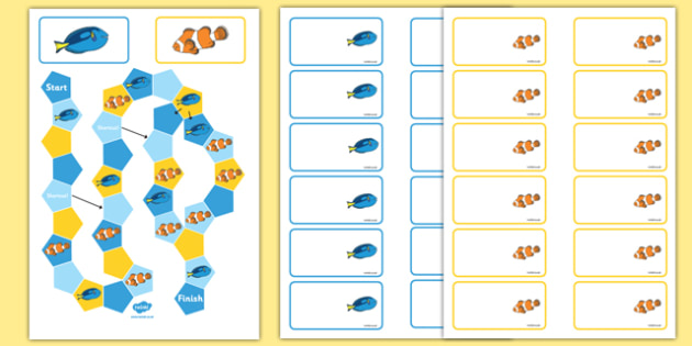 Under the Sea Adventure Themed Editable Board Game