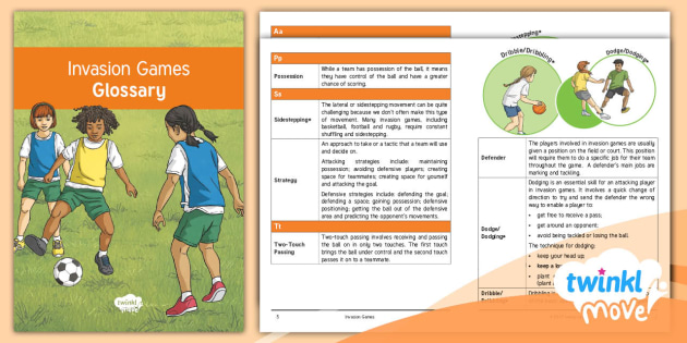 Twinkl Move PE - Year 4 Invasion Games CPD Glossary
