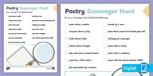 Poetry Scavenger Hunt