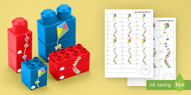 Number Kite to 5 Connecting Bricks Game (teacher made)