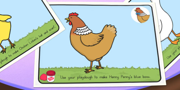 Chicken Licken Playdough Mats (teacher made)