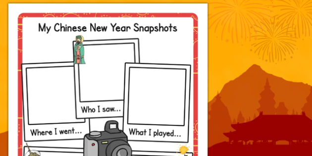 Chinese New Year Snapshot Writing Frame (teacher made)