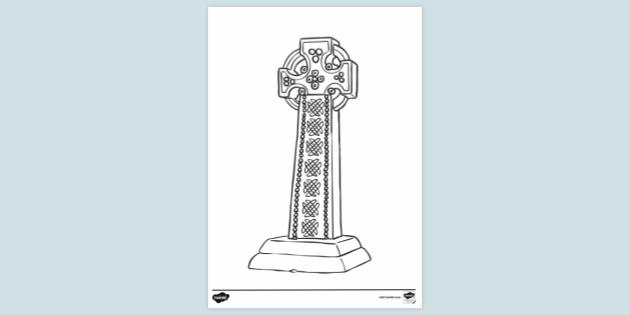 Celtic Cross Colouring | Colouring Sheets