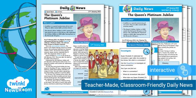 The Queen's Platinum Jubilee - Reading Comprehension Pack
