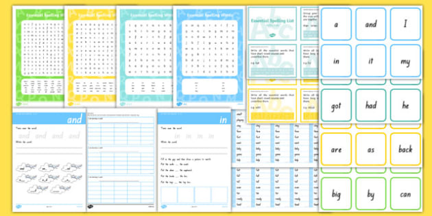 New Zealand Essential Spelling Resource Pack (teacher made)