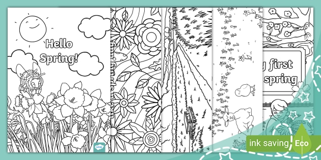 FREE! - Spring Wellbeing Mindfulness Colouring Pages