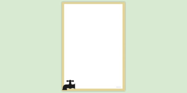 Simple Blank Tap Symbol Page Border | Page Borders | Twinkl