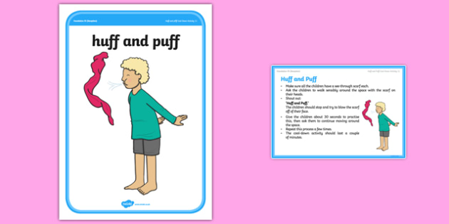 Huff and Puff Cool-Down Activity Card