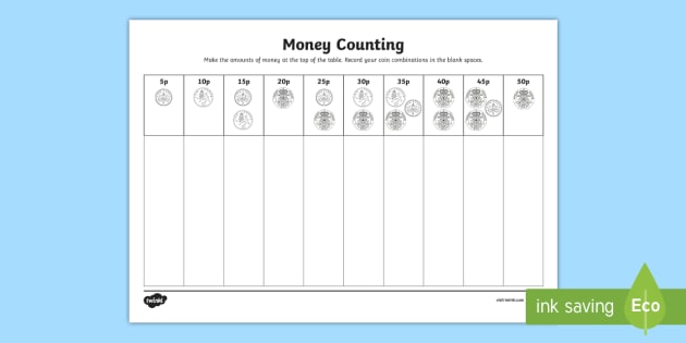 * NEW * Money Counting and Sorting Worksheets - coin combinations, adding
