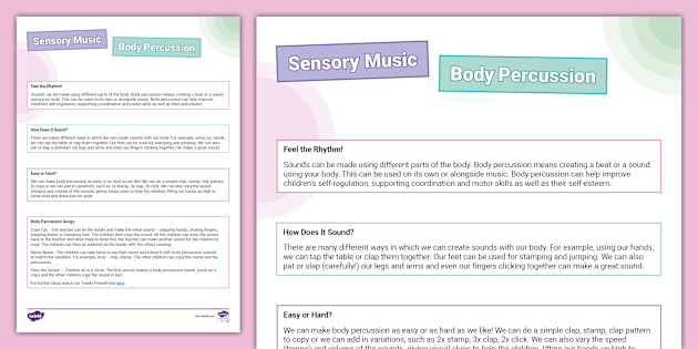 Body Percussion Activities | twinkl.com.au