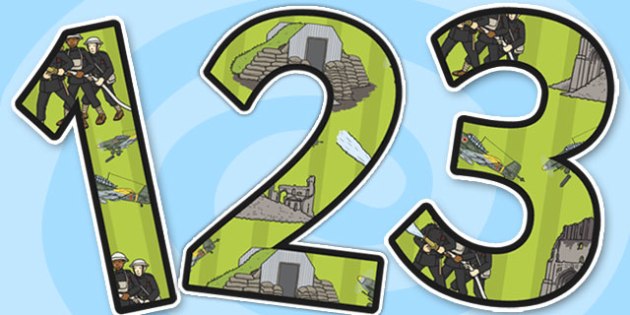 The Blitz Themed A4 Display Numbers (teacher made)