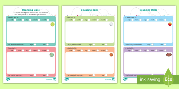 Bouncing Balls Worksheet / Worksheet (teacher made)