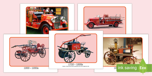 Fire Engines Through Time Photo Pack - Twinkl - KS1
