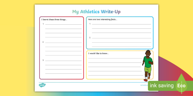 Athletics Write Up Worksheet
