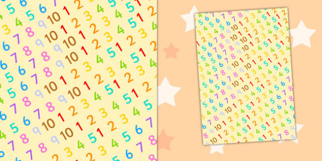 Number Themed A4 Sheet