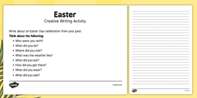 Care Home Easter Creative Writing Activity (teacher made)