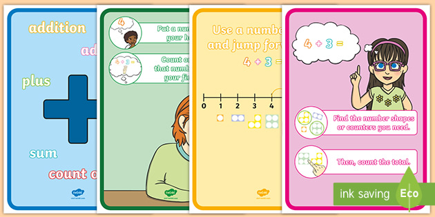 👉 EYFS Addition Maths Strategy Posters (teacher made)