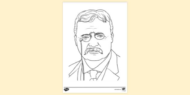 FREE! - Theodore Roosevelt Colouring Sheet Colouring | Colouring Sheets