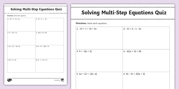 MATH Solving Multi step store Algebraic Equations
