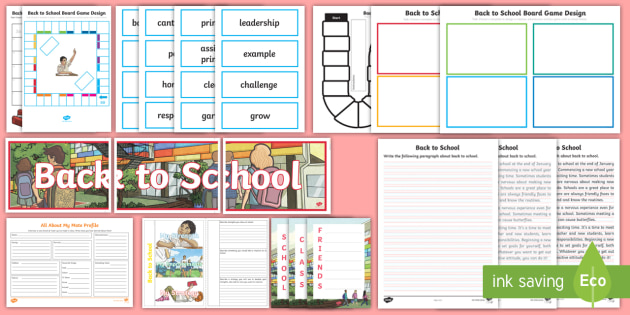 First Week Back To School | 3-6 Activity Pack | Teacher Made