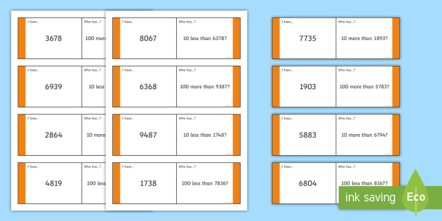4 Digit Place Value Loop Cards (teacher made)