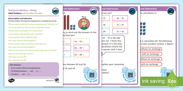 Addition and Subtraction Parent Guide and Activity Ideas - Year 2 Subject