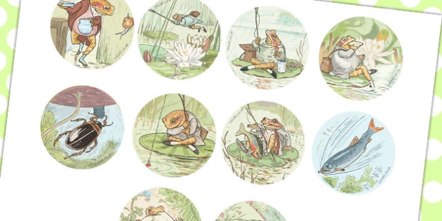 The Tale of Mr Jeremy Fisher Story Cut Outs - mr jeremy fisher