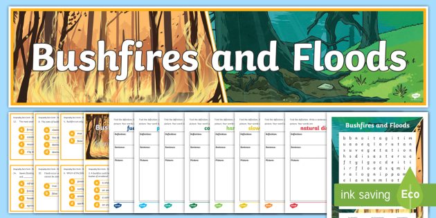Bushfires and Floods Activity Pack (teacher made)