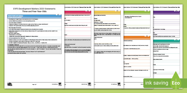 EYFS Early Adopters Development Matters 2020: Age 3 - 4 EYFS Early Adopters Development Matters 2020: Age 3 - 4