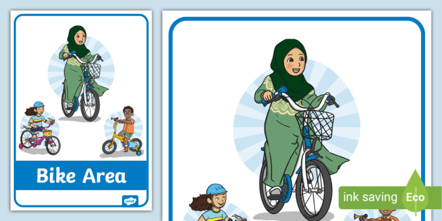 Bike Area Display Sign (teacher made)
