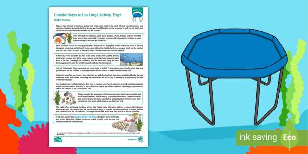 Under the Sea Creative Large Activity Trays (Ages 3-5)