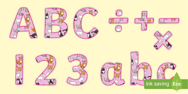 Cat-Themed Display Lettering (Teacher-Made)