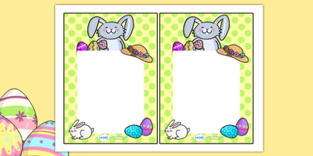 Easter Note Template - Editable Primary Resources