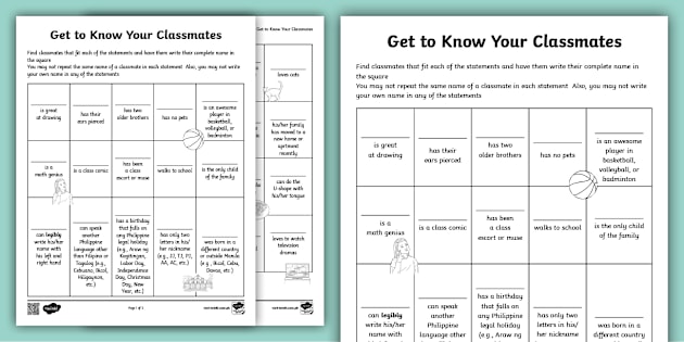 Get To Know Classmates | twinkl.com.au