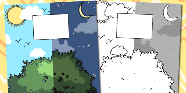 Night and Day Themed Calendar Template (teacher made)