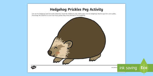 Hedgehog Prickles Peg Activity (teacher made)