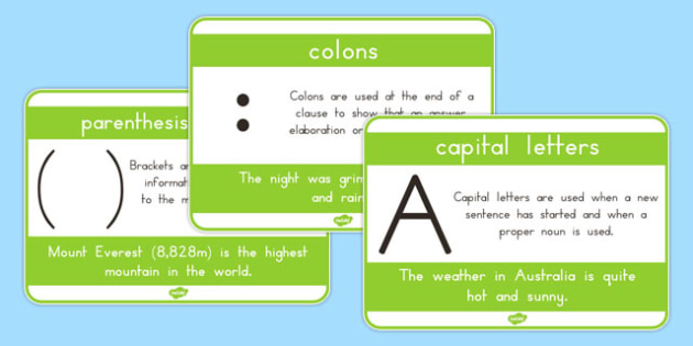 Punctuation Display Posters (teacher made)