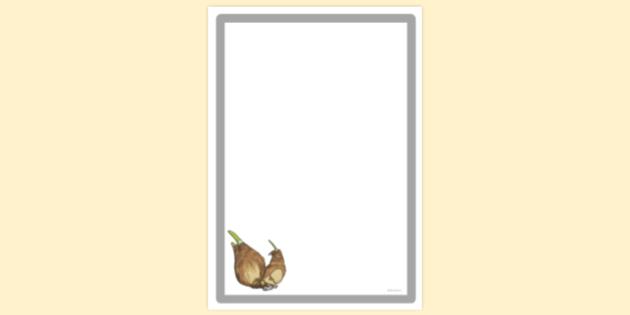 FREE! - Daffodil Bulb Page Border (teacher made)